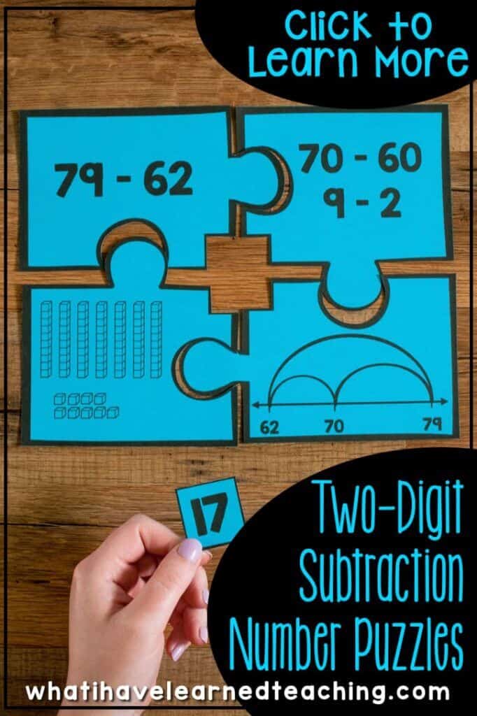 Number Puzzles for Second Grade Math Stations