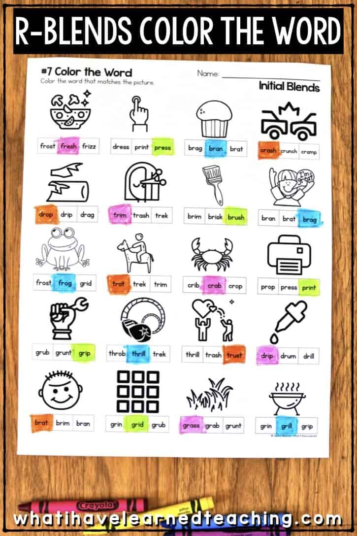 Initial Blend Worksheets