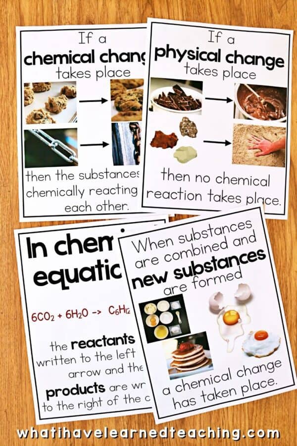Chemical Reactions Fifth Grade Science Stations