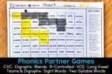 Phonics Partner Games for VCE Words
